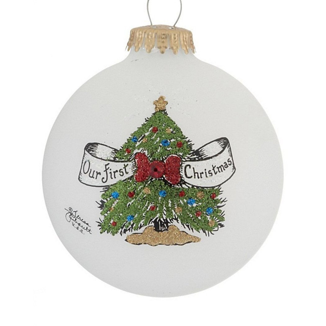 Our First Christmas Tree with Bow Christmas Ornament - Personalized ...