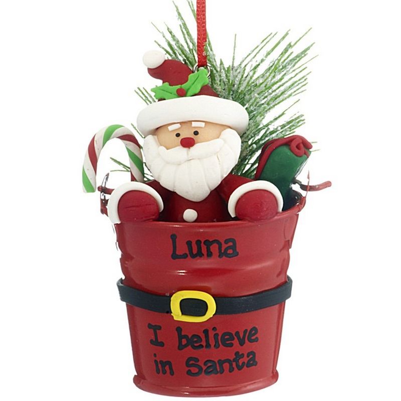 Personalized Santa in a Bucket Christmas Ornament - Personalized ...