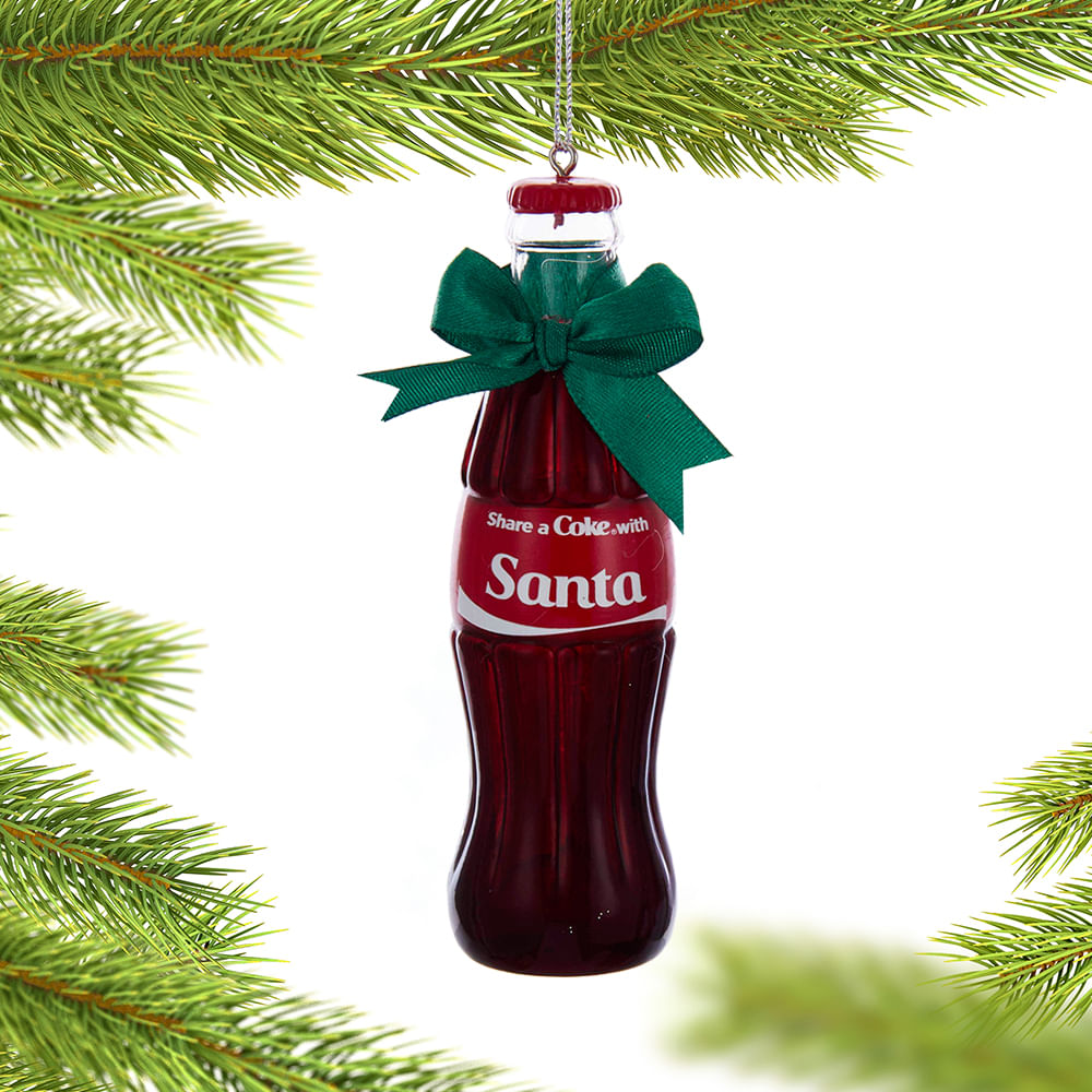 Personalized Share a Coke with Santa' Bottle Christmas Ornament ...