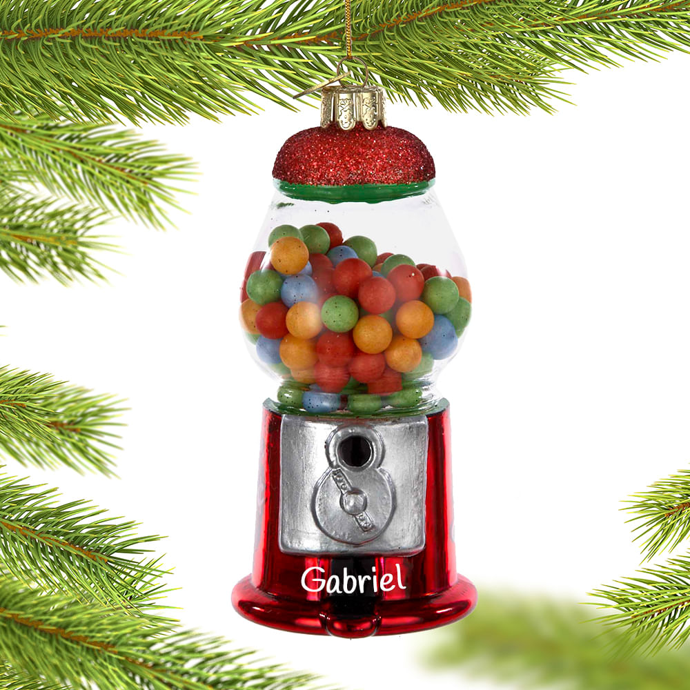 Personalized Gumball Machine Christmas Ornament - Personalized ...