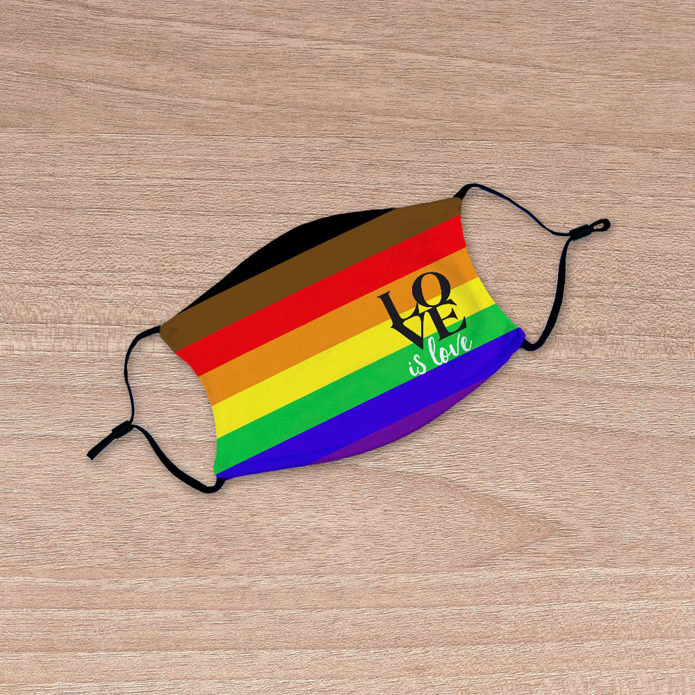 Rainbow Love Face Mask - Personalized Christmas Ornaments | Ornament Shop