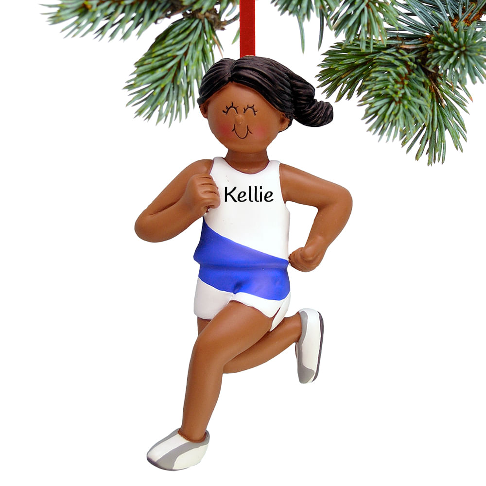 Personalized Runner Female Christmas Ornament - Personalized Christmas ...