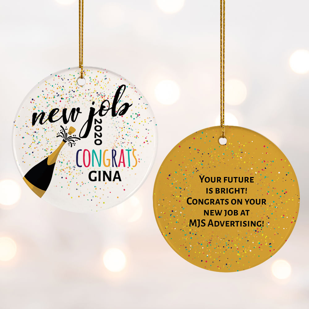 Personalized New Job Christmas Ornament - Personalized Christmas ...