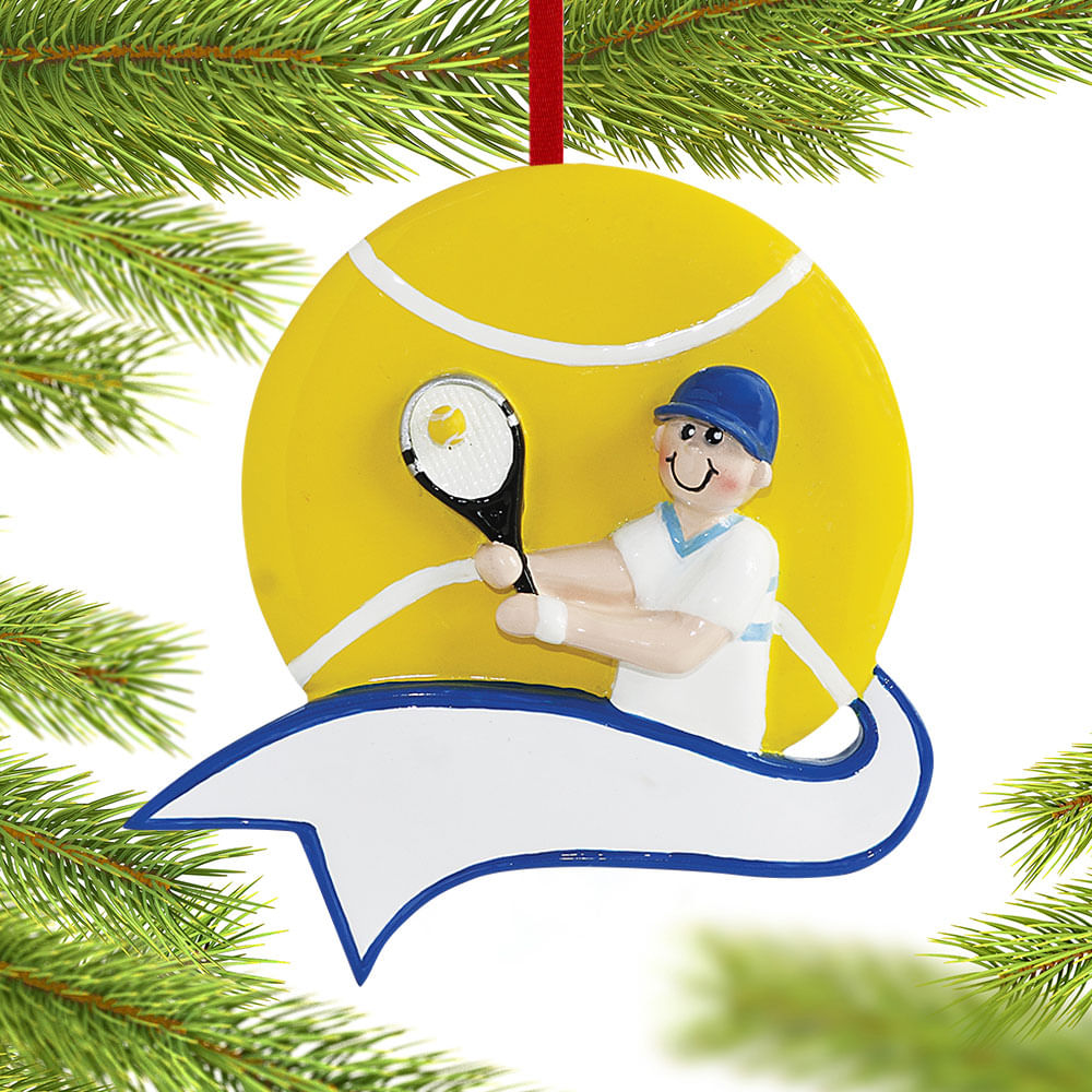 Tennis Male Christmas Ornament - Personalized Christmas Ornaments ...