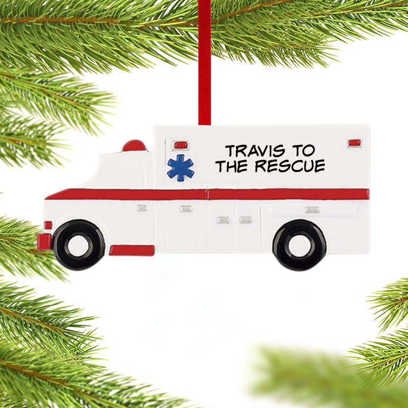 Personalized Ambulance Christmas Ornament - Personalized Christmas ...