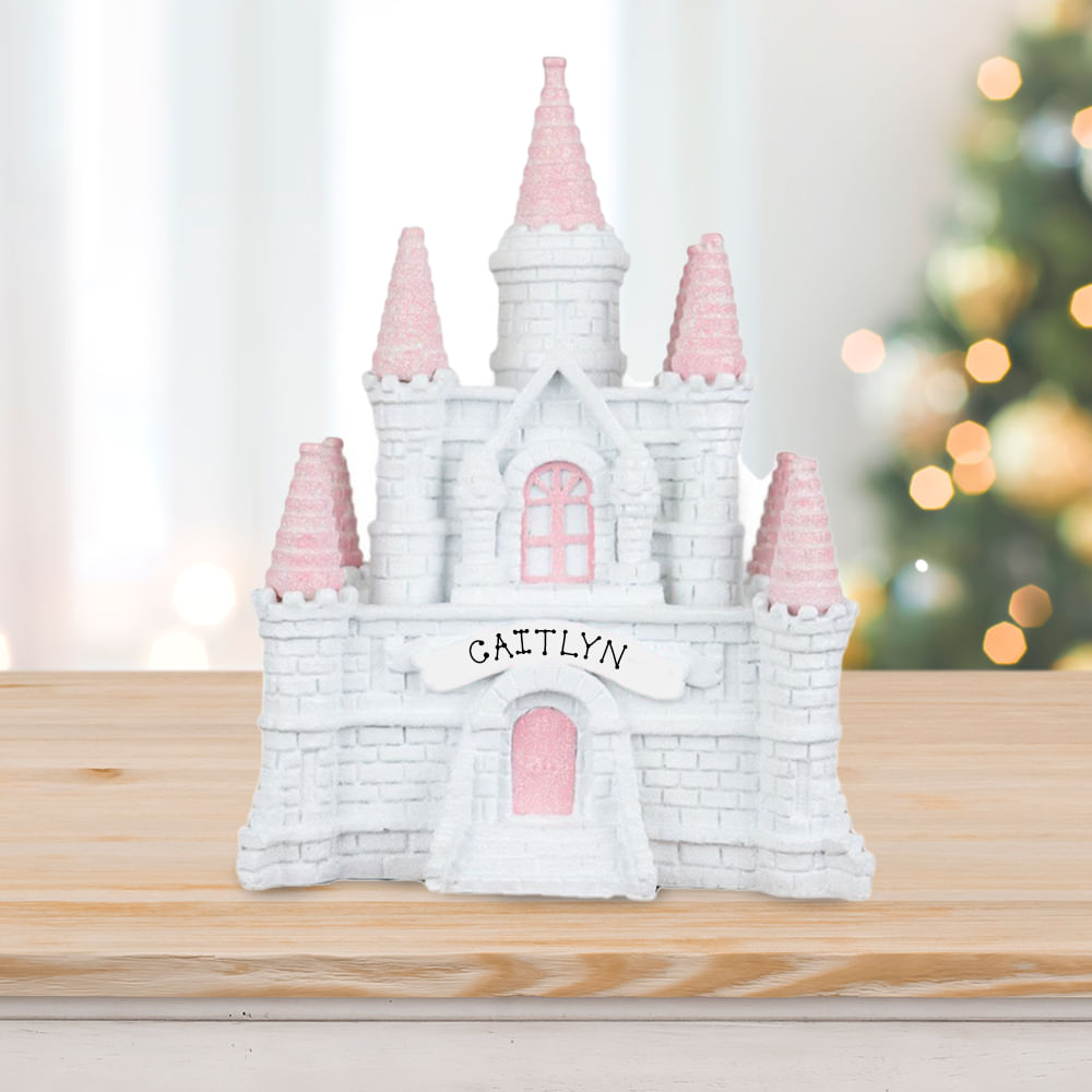 Personalized Large Castle Piggy Bank Christmas Ornament - Personalized ...