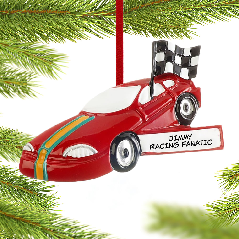 Personalized Race Car Christmas Ornament - Personalized Christmas ...