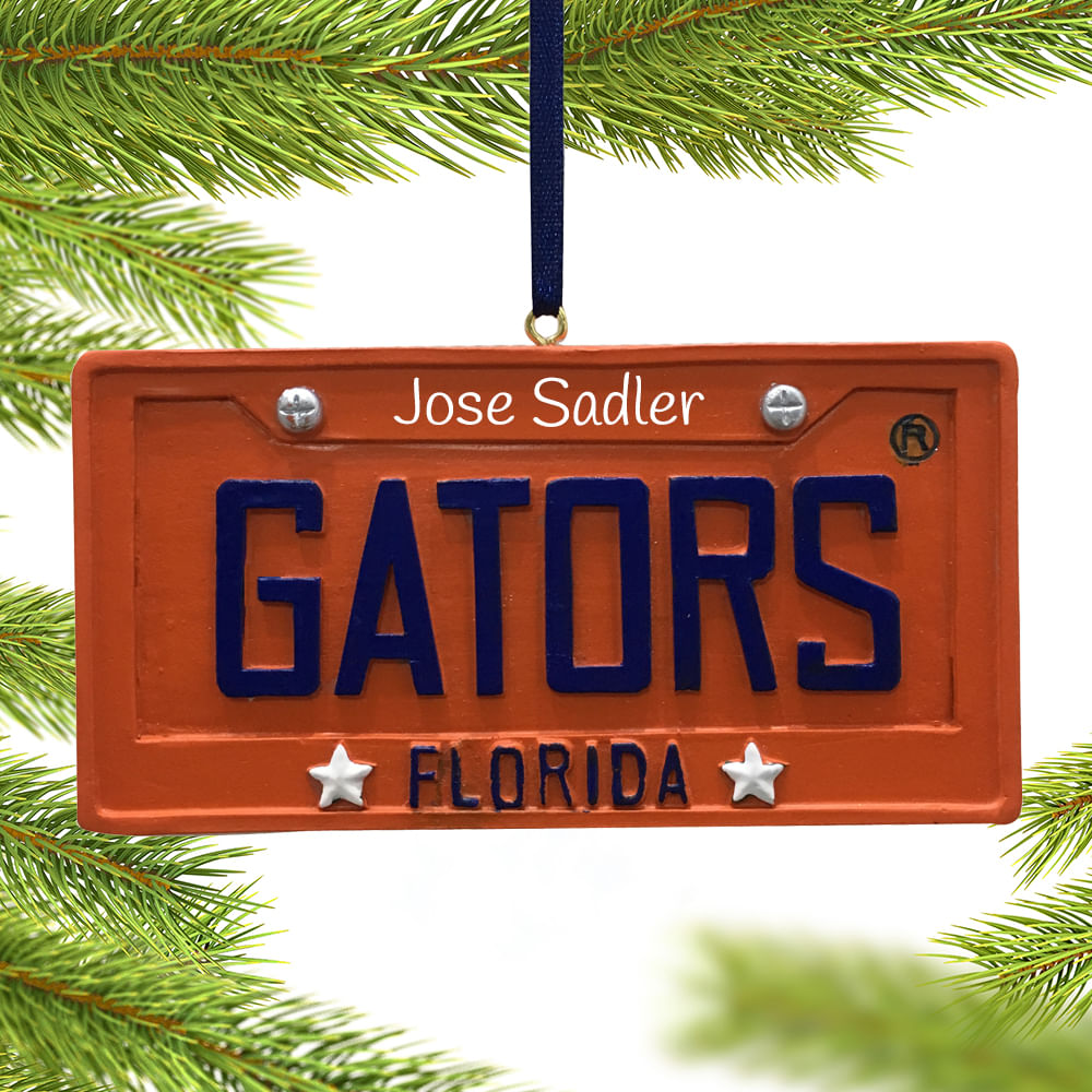 Personalized Florida Gators License Plate Christmas Ornament ...