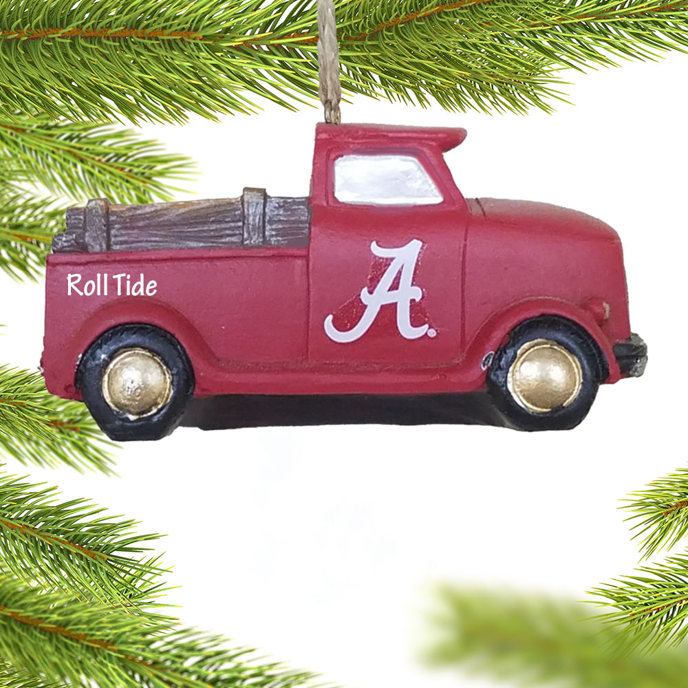 Personalized Alabama Crimson Tide Truck Christmas Ornament ...