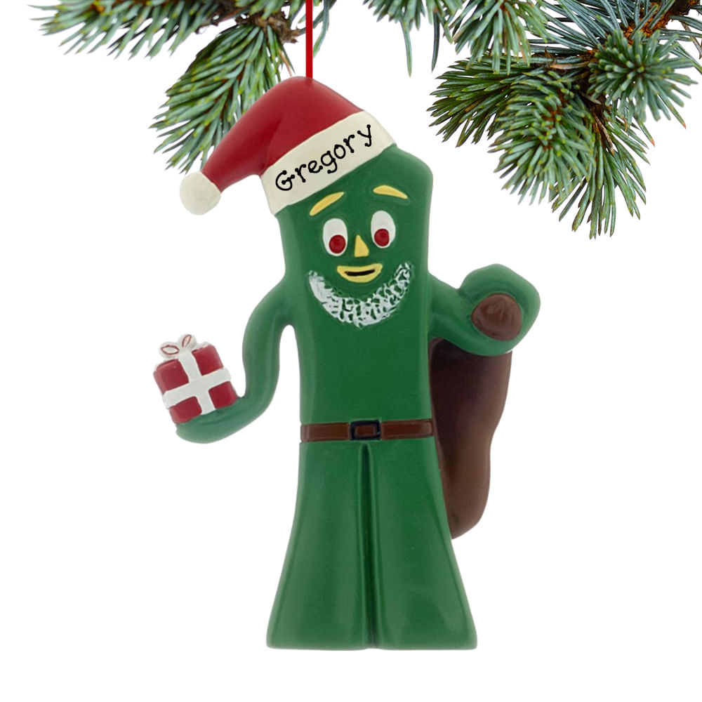 Personalized Gumby Santa Christmas Ornament - Personalized Christmas ...