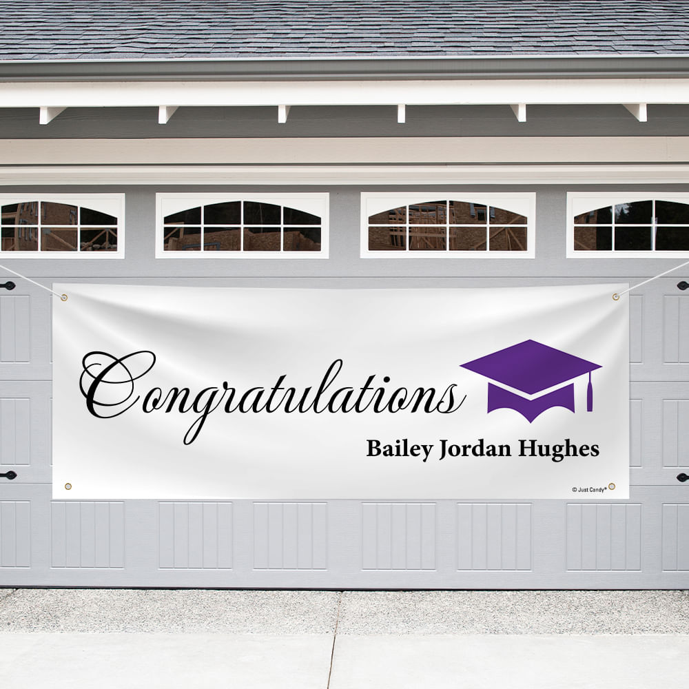 Personalized Graduation Giant Banner - Congratulations Script ...