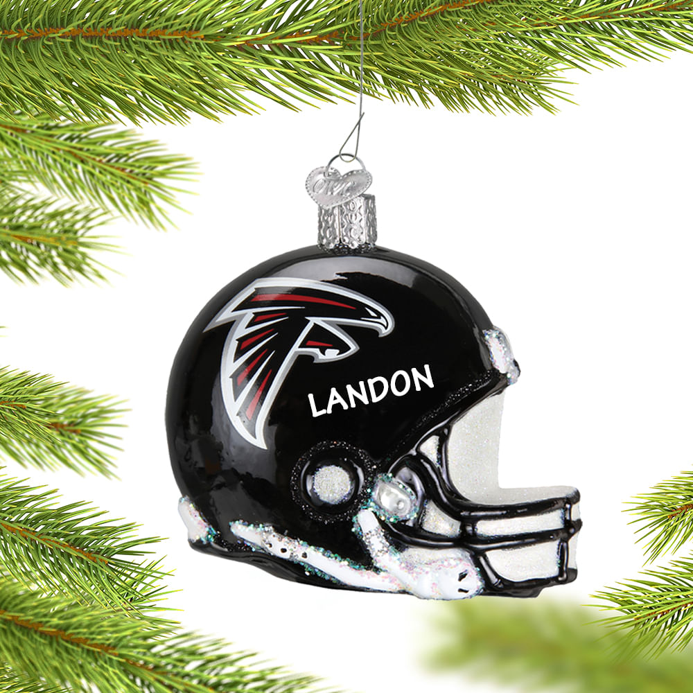 Personalized Atlanta Falcons NFL Helmet Christmas Ornament ...