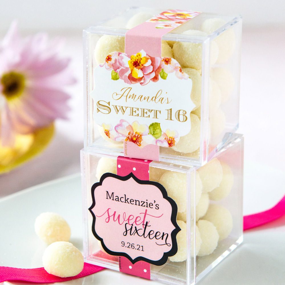 Personalized Sweet 16 Birthday JUST CANDY® favor cube with Premium ...