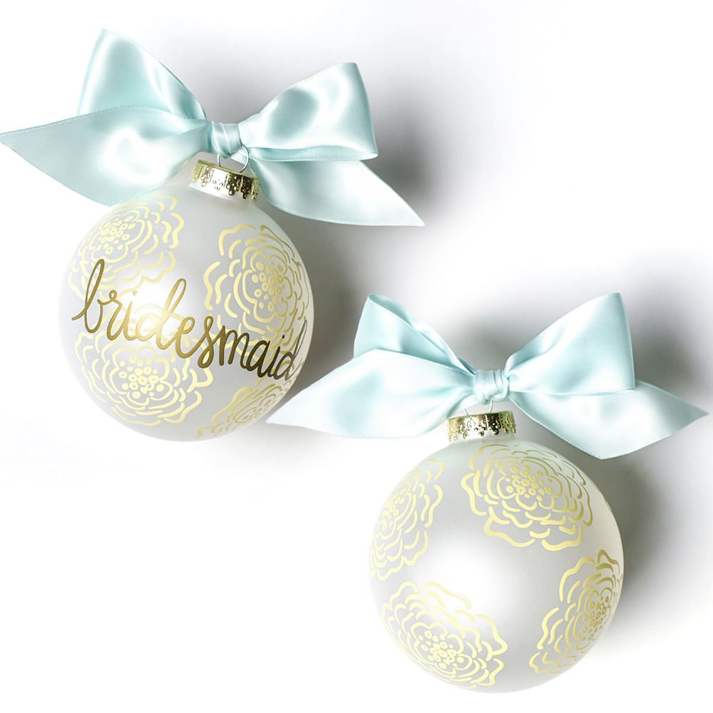 Floral Bridesmaid Christmas Ornament - Personalized Christmas Ornaments ...