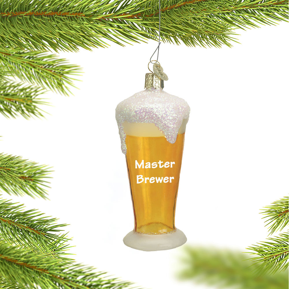 Personalized Pilsner Beer Glass Christmas Ornament - Personalized ...