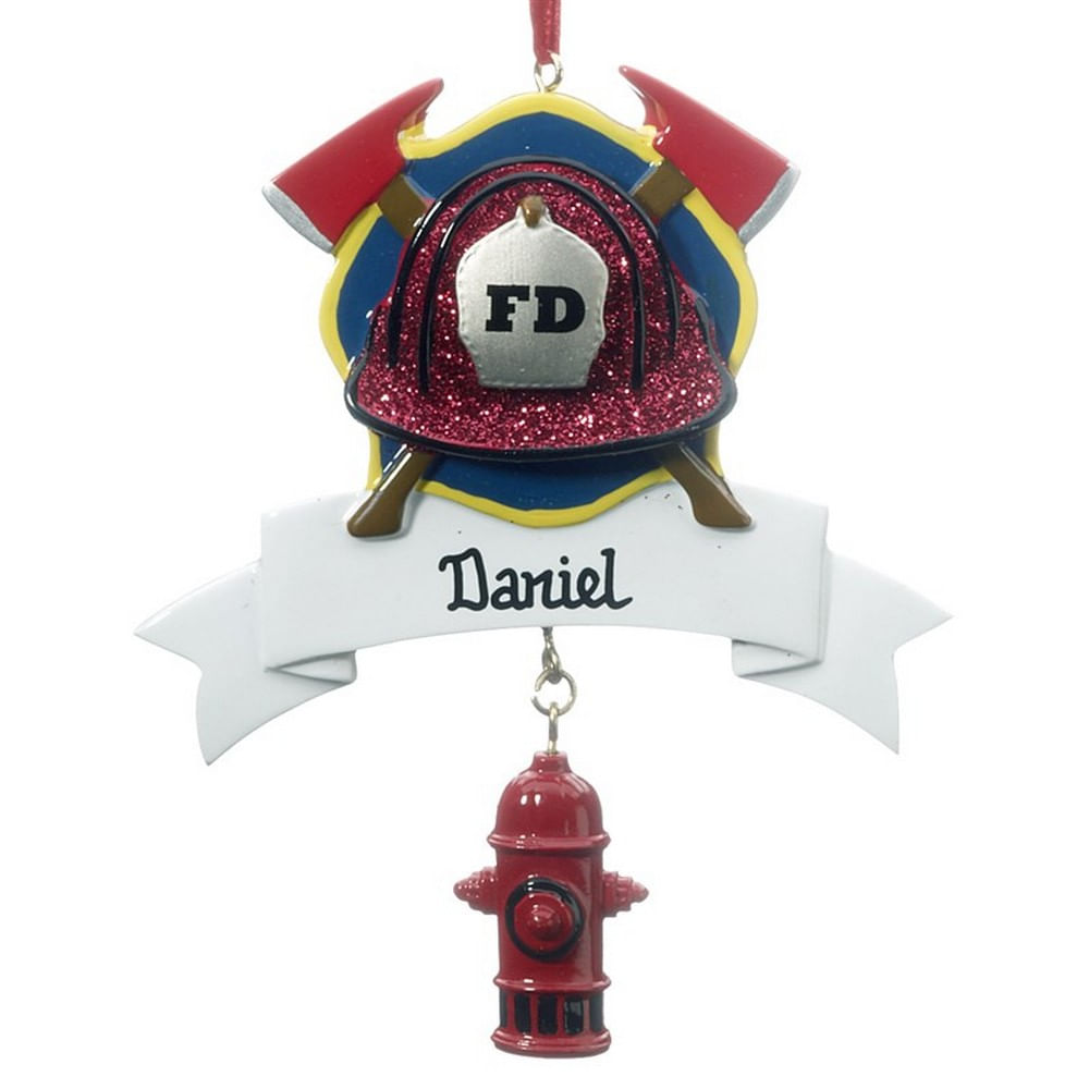 Personalized Fire Department Hydrant Christmas Ornament - Personalized ...