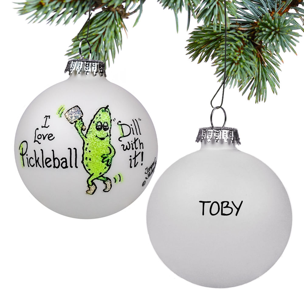 Personalized Pickleball Dill With It Christmas Ornament - Personalized ...