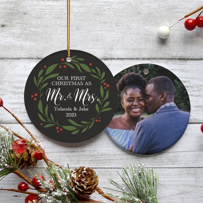 Personalized mr and mrs ornaments store