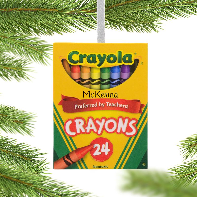 Hallmark Crayola 24 Pack of Crayons Christmas Ornament - Personalized ...