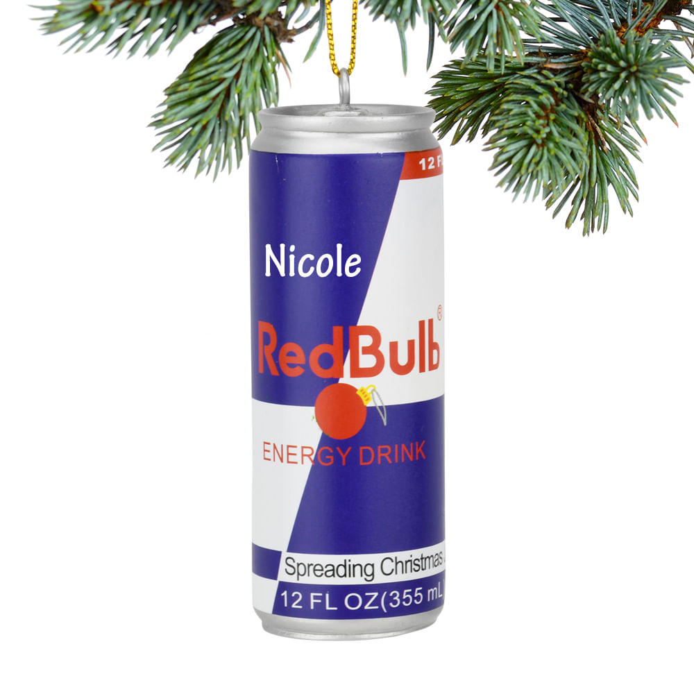Personalized Energy Drink Christmas Ornament - Personalized Christmas ...