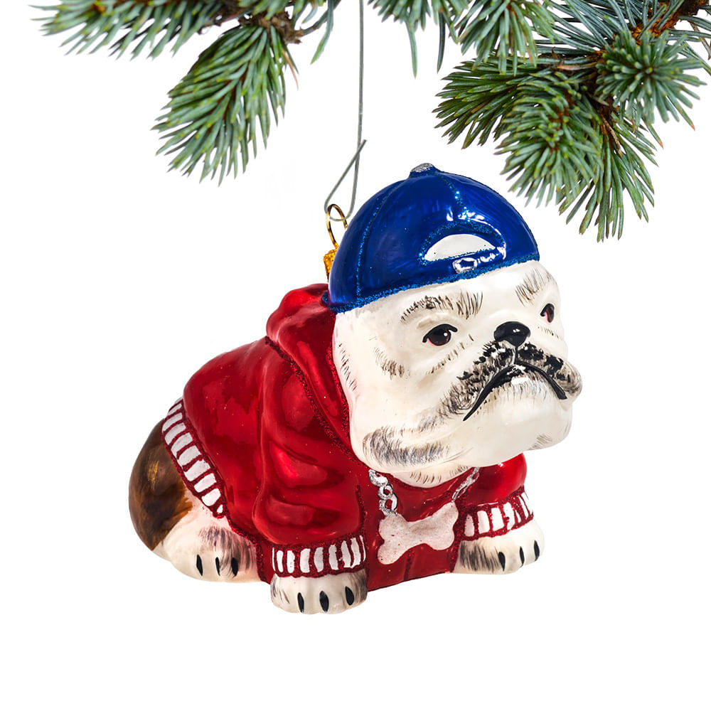 Glass Bulldog Rapper Christmas Ornament - Personalized Christmas ...