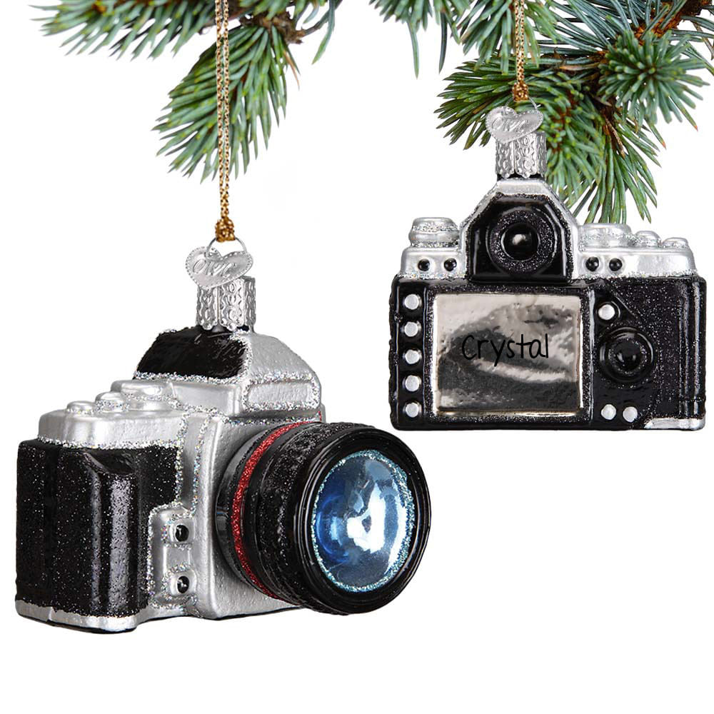 Personalized Glass Camera Christmas Ornament - Personalized Christmas ...