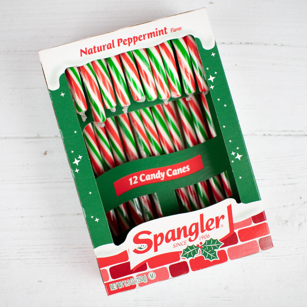 Traditional Red, White, & Green Peppermint Candy Canes - Personalized ...
