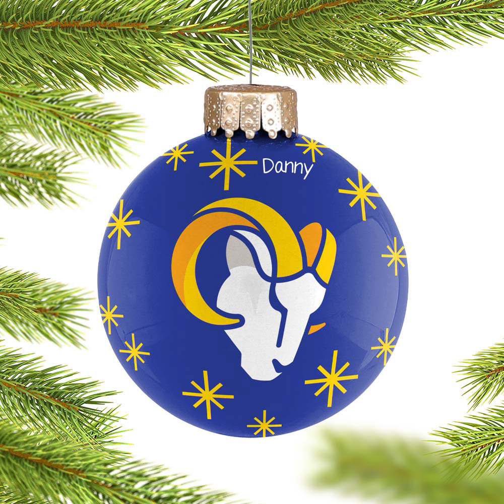 Personalized Los Angeles Rams Ball Christmas Ornament - Personalized ...