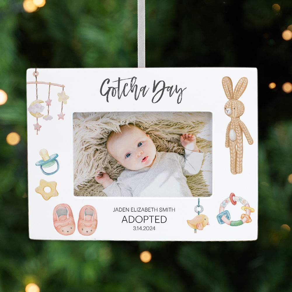 Personalized Gotcha Day Picture Frame Photo Ornament - Personalized ...
