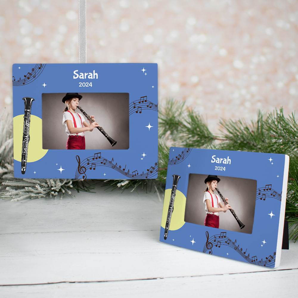 Personalized Clarinet Picture Frame Photo Ornament - Personalized ...