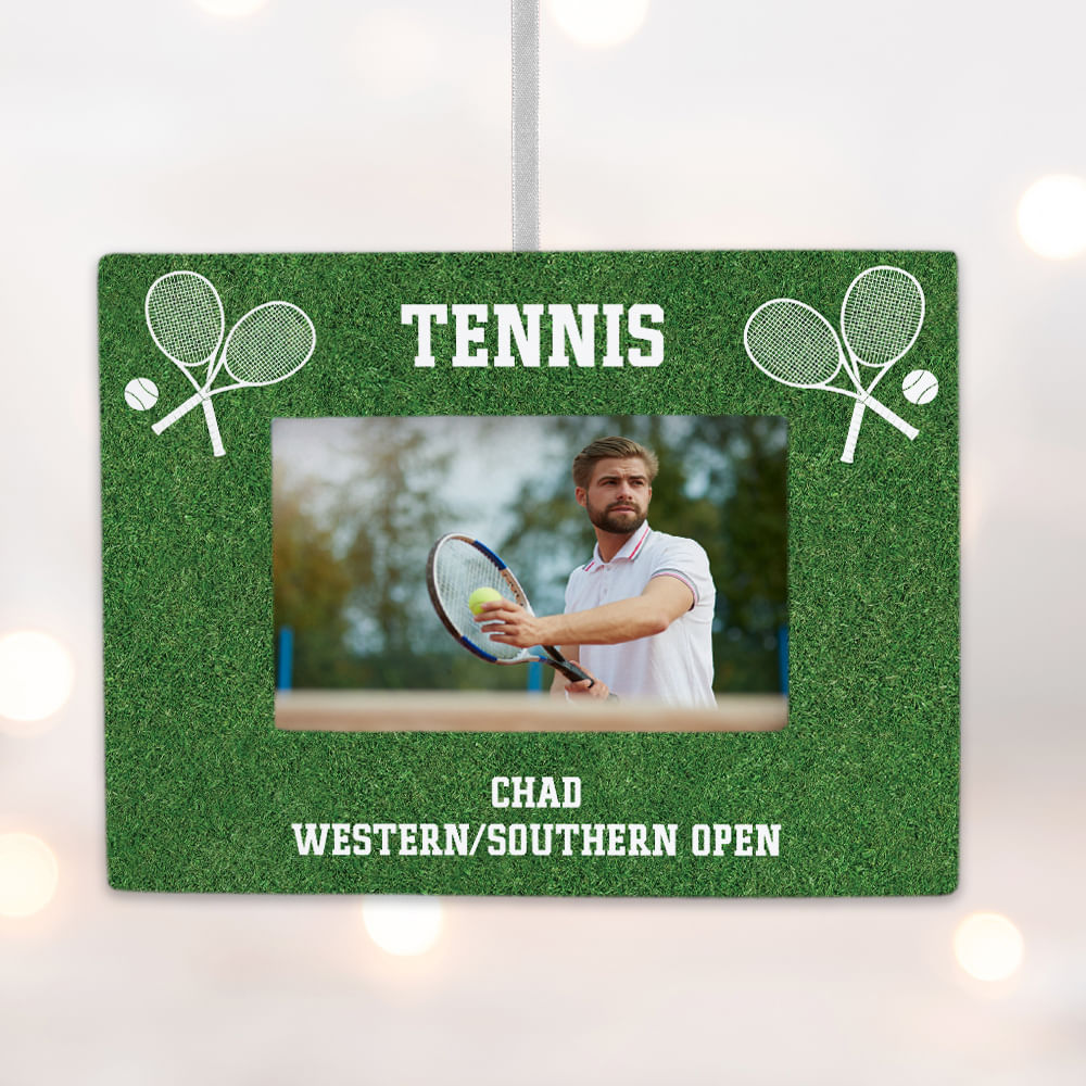 Personalized Tennis Picture Frame Photo Ornament - Personalized ...
