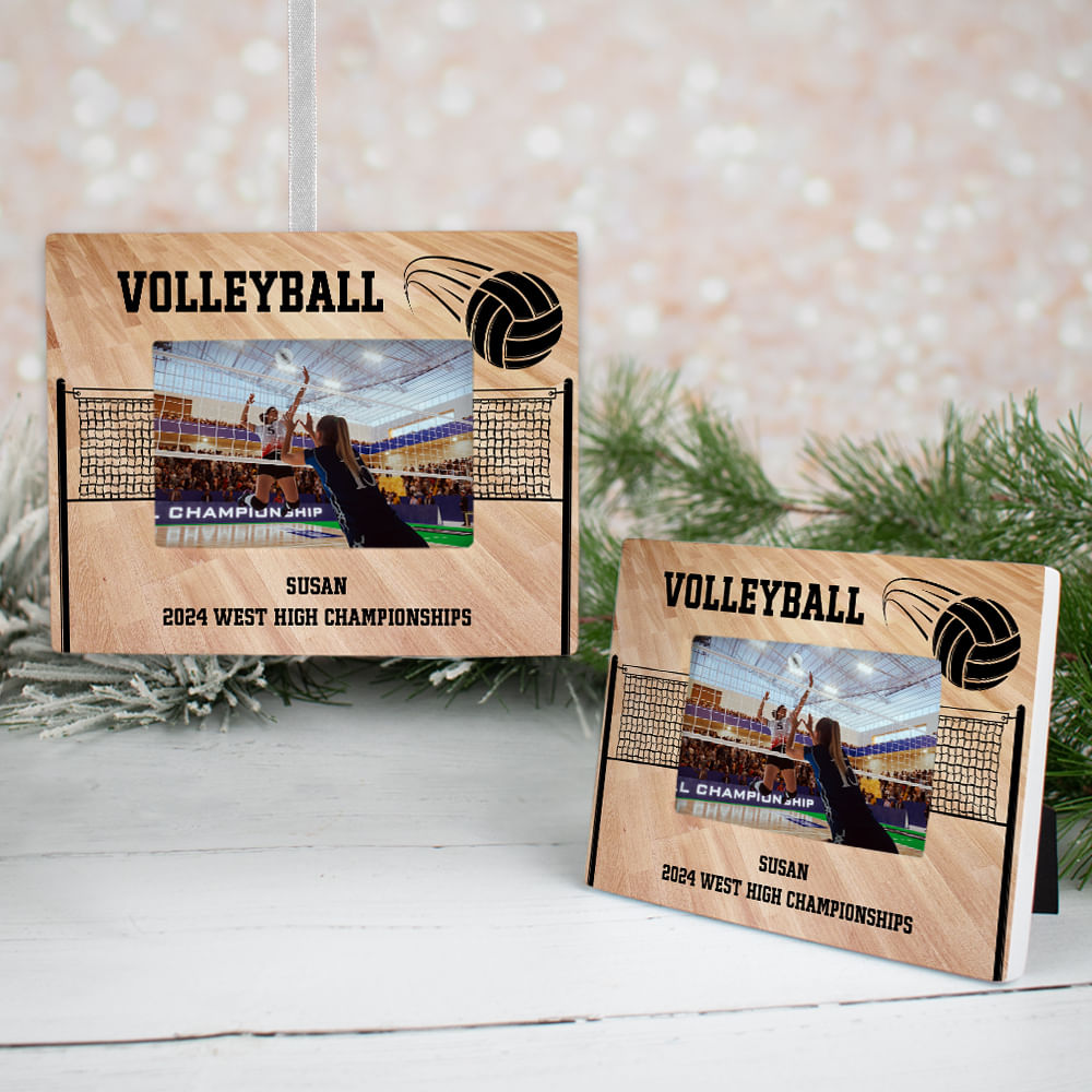 Personalized Volleyball Picture Frame Photo Ornament - Personalized ...