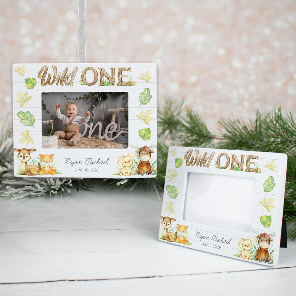 Personalized First Birthday Picture Frame Christmas Ornament ...