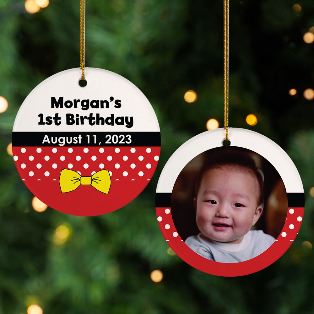 Personalized First Birthday Christmas Ornament - Personalized Christmas ...