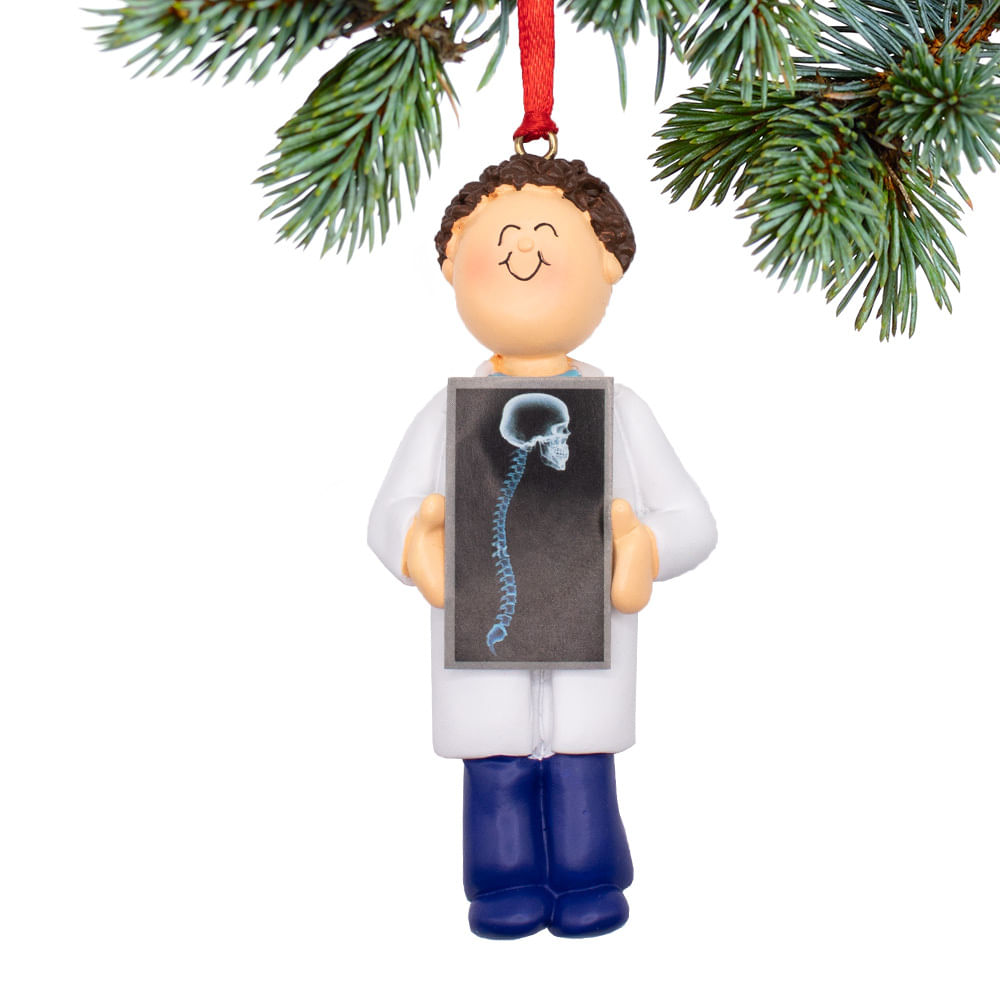 Chiropractor or X-ray Tech Male - Personalized Christmas Ornament ...