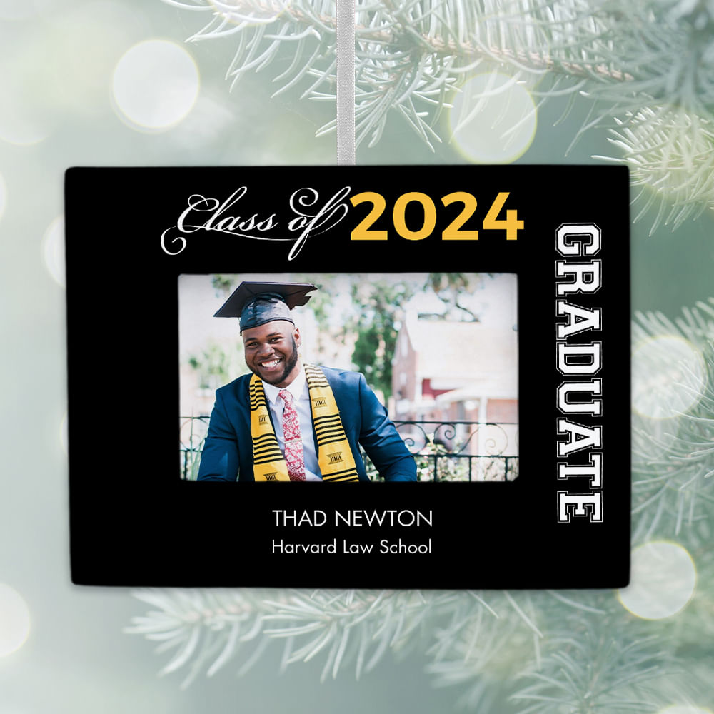 Personalized College Graduate Picture Frame Photo Ornament ...