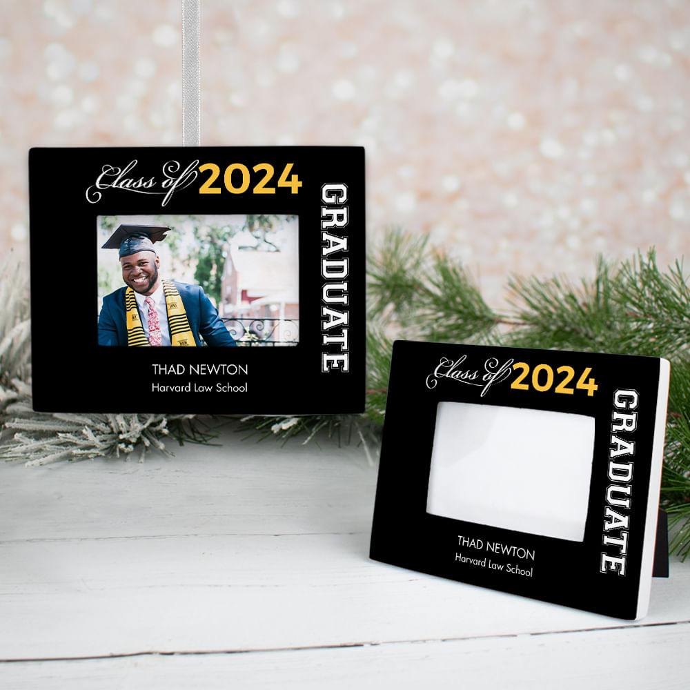 Personalized College Graduate Picture Frame Photo Ornament ...