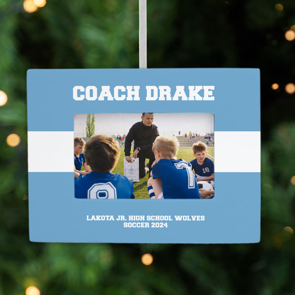 Personalized Coach Picture Frame Christmas Ornament - Personalized ...