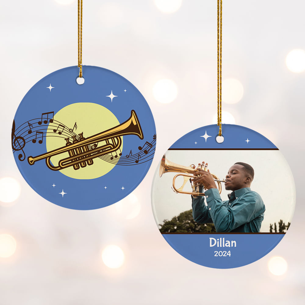 Personalized Trumpet Christmas Ornament - Personalized Christmas ...